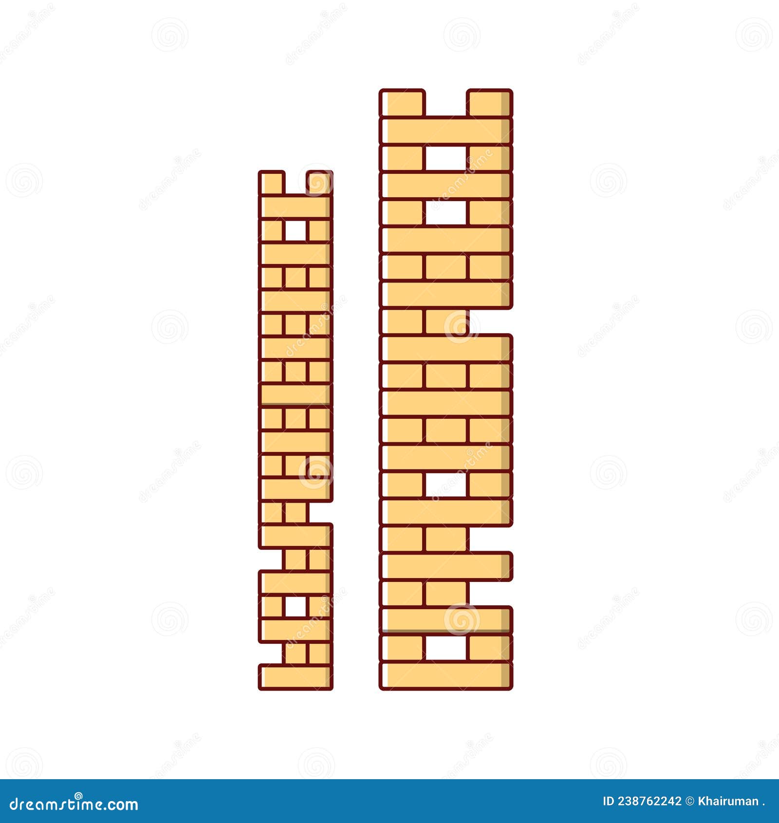 Jenga Icon Vector Illustration. Set of Tower Game Stock Vector ...