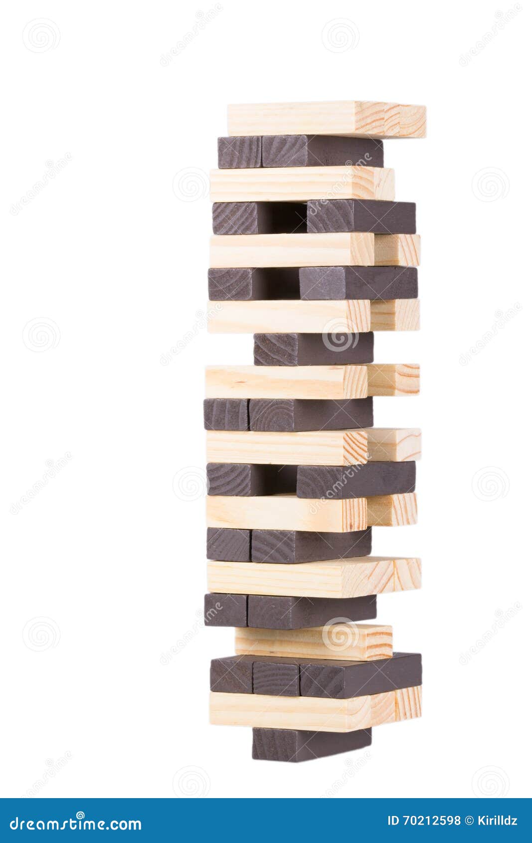 Jenga, Wood Blocks Stack Game on White Stock Photo - Image of tower ...