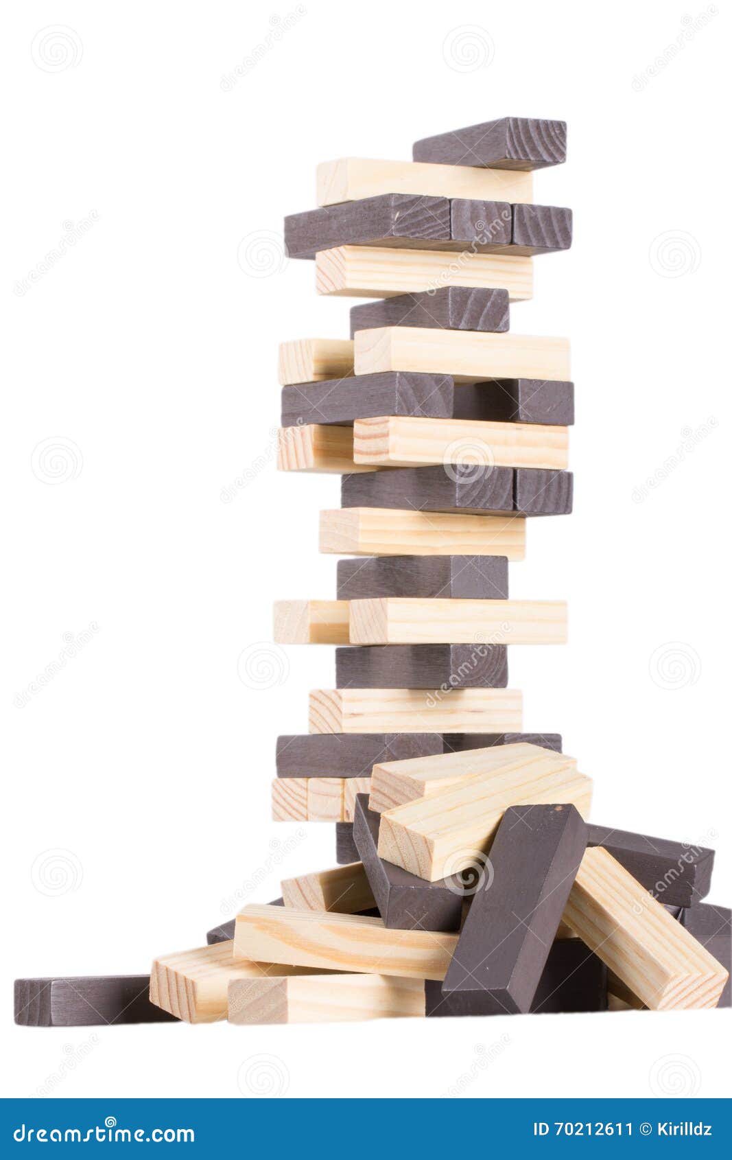 Jenga, Wood Blocks Stack Game on White Stock Image - Image of ...