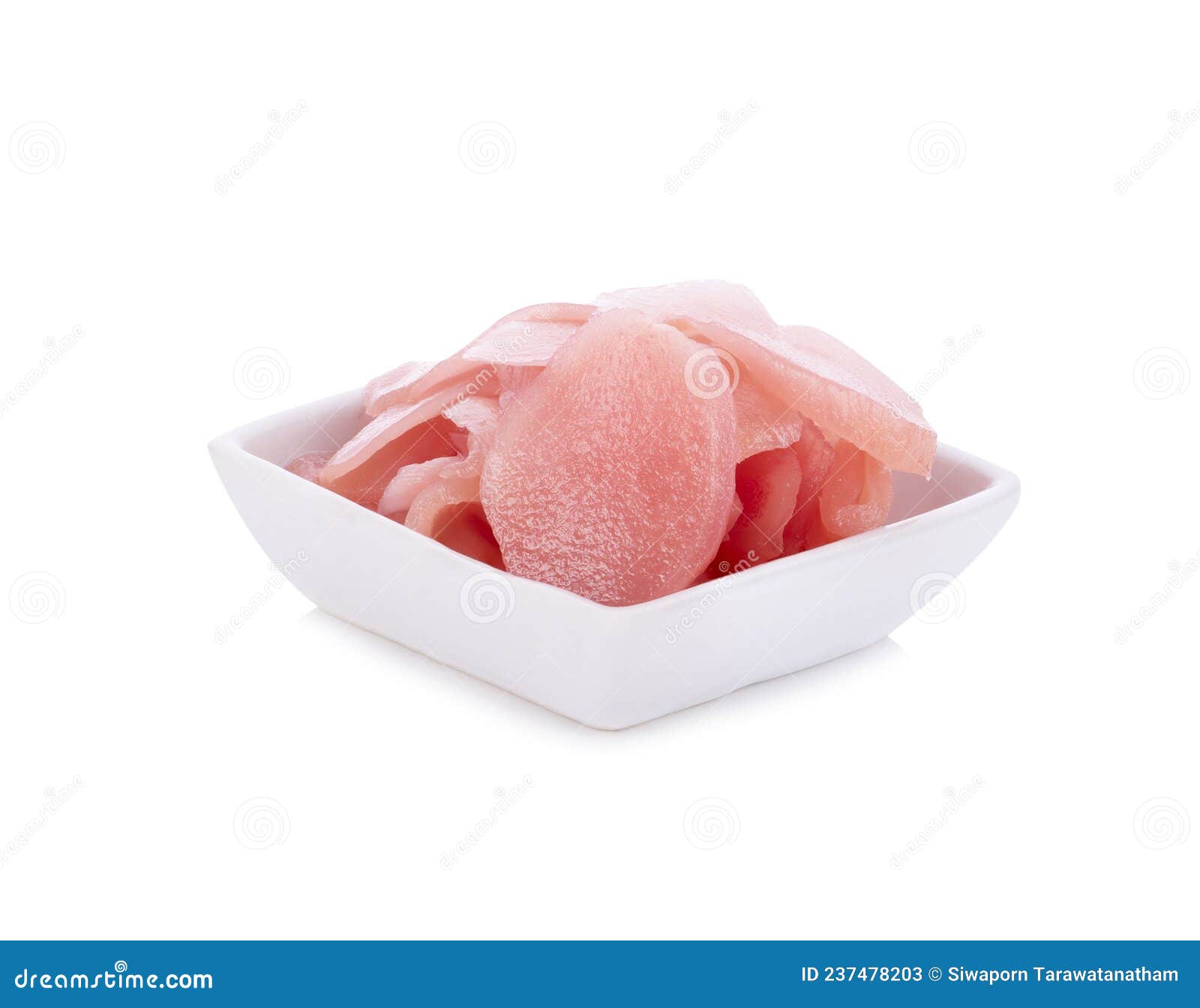 Jengibre Encurtido Aislado En Fondo Blanco Imagen de archivo - Imagen ...