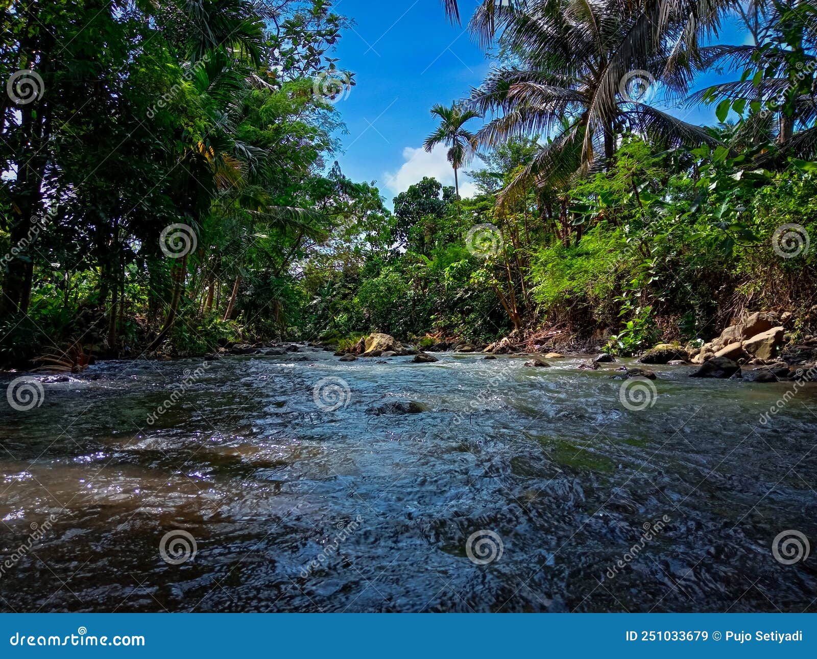 Jengok River in Purwokerto, Central Java Indonesia Stock Image - Image ...
