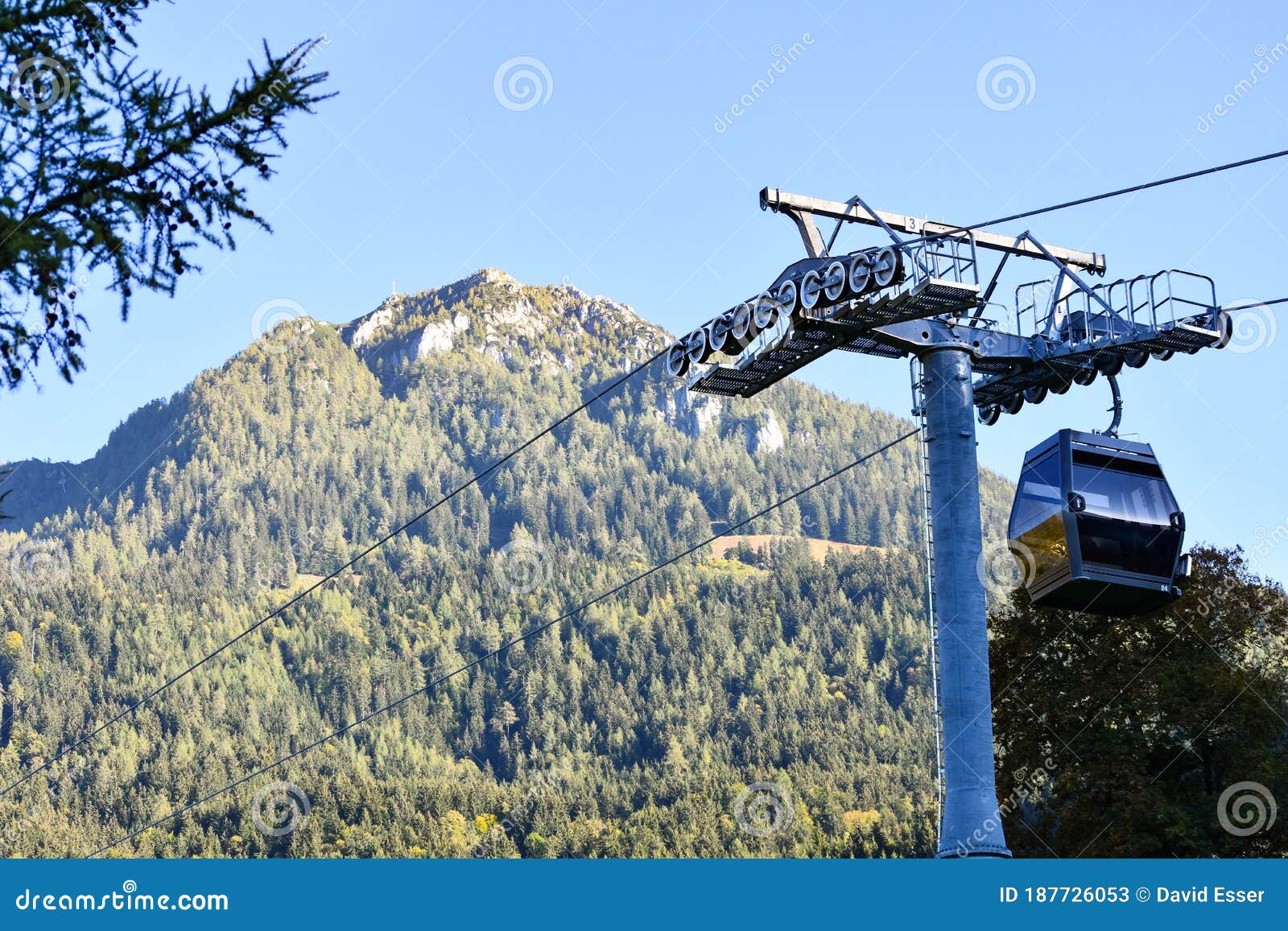 The Jennerbahn in Berchtesgaden with a Mountain in the Background Stock ...