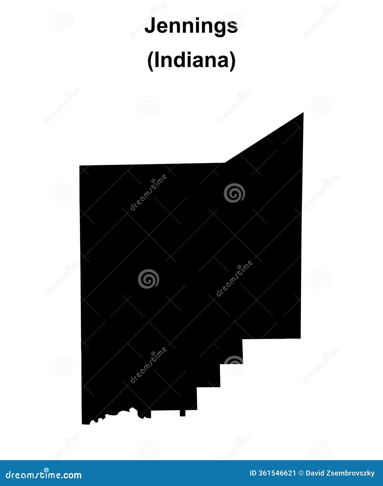 Jennings Outline Map Cartoon Vector | CartoonDealer.com #361546621