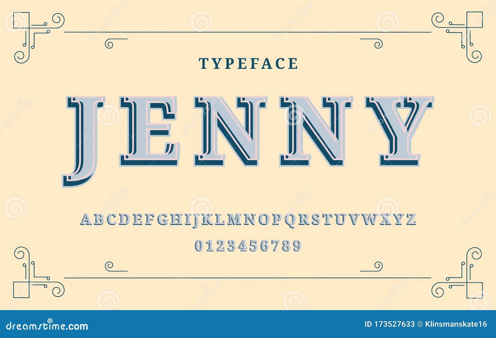 Jenny Typeface Alphabet Vector Eps 10 Stock Vector - Illustration of ...