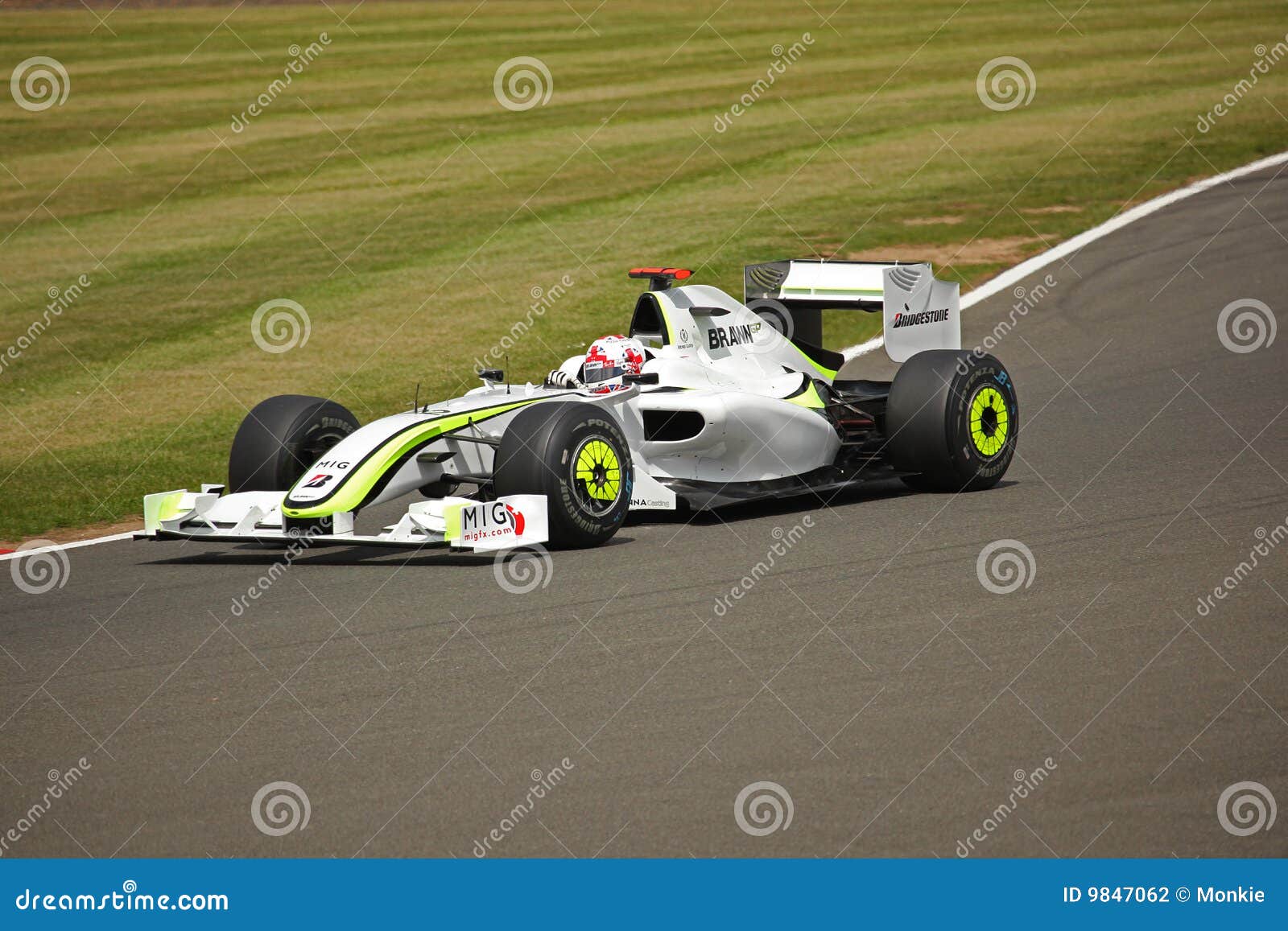 Jenson Button Practice Silverstone F1 2009 Editorial Photography ...