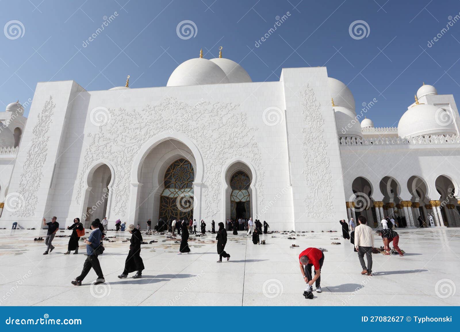 Jeque Zayed Mosque, Abu Dhabi Fotografía editorial - Imagen de medio ...