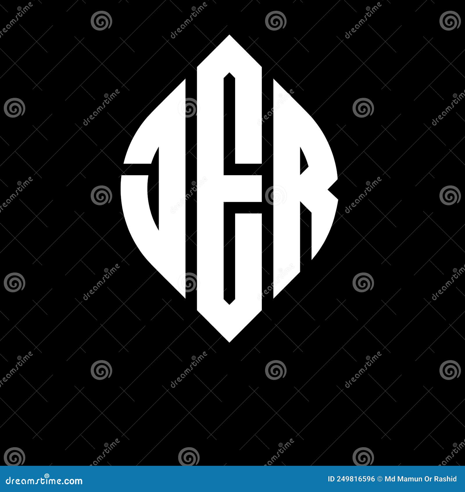 JER Circle Letter Logo Design with Circle and Ellipse Shape. JER ...