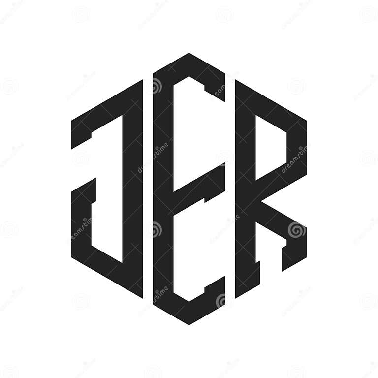 JER Logo Design. Initial Letter JER Monogram Logo Using Hexagon Shape ...