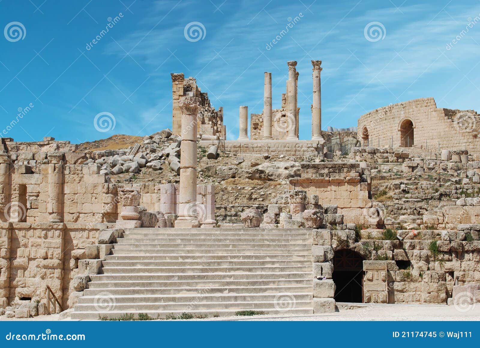 Jerash stock image. Image of destinations, entrance, arabia - 21174745