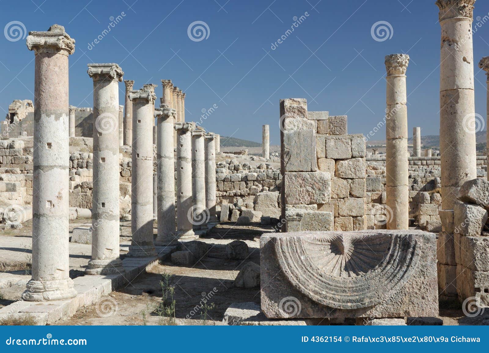 Jerash stock photo. Image of empire, heritage, jerash - 4362154