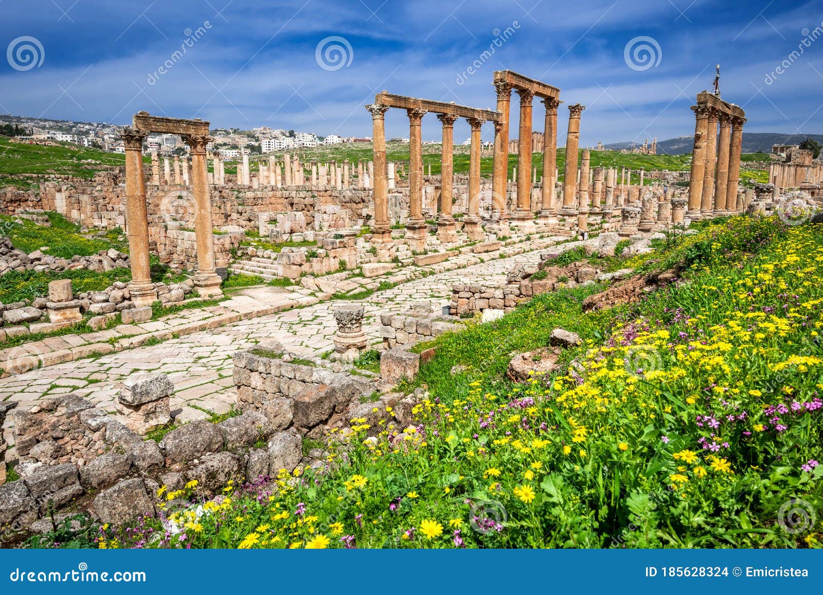 Jerash, Jordan - Ancient Gerasa Roman City Stock Photo - Image of ...