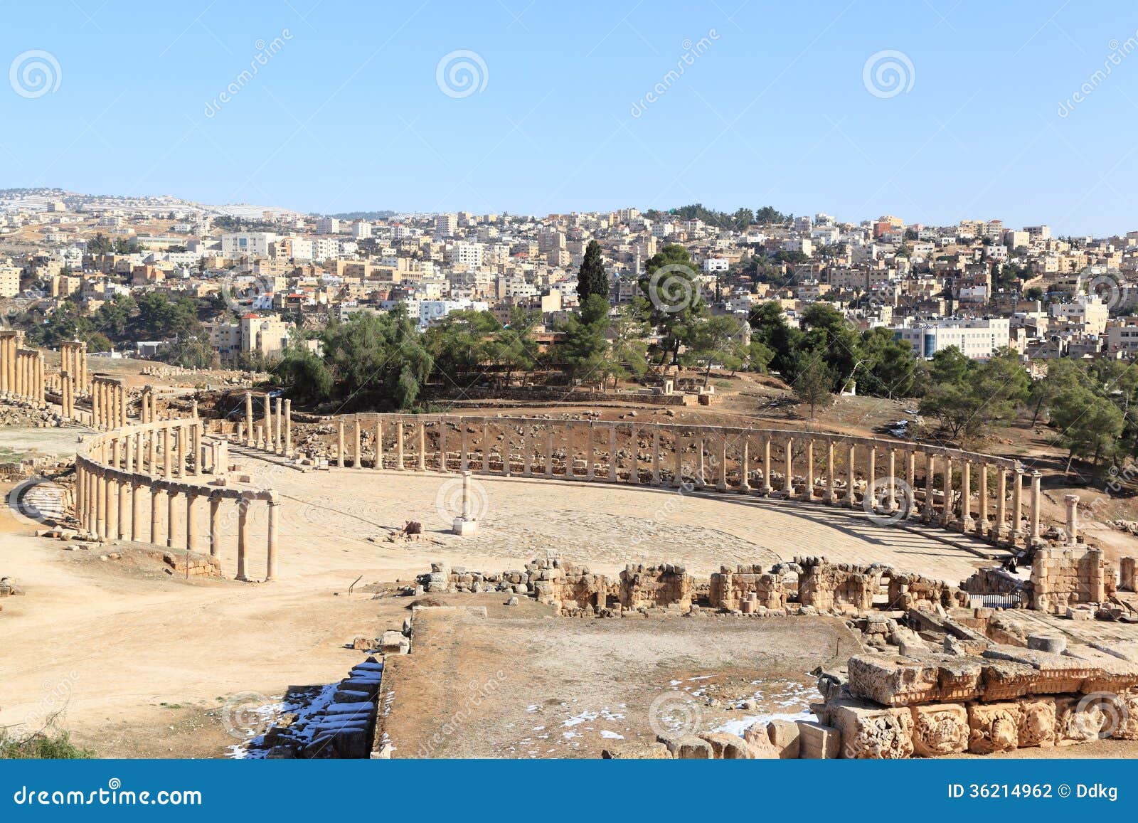 Jerash, Jordan stock photo. Image of city, jarash, colonnade - 36214962