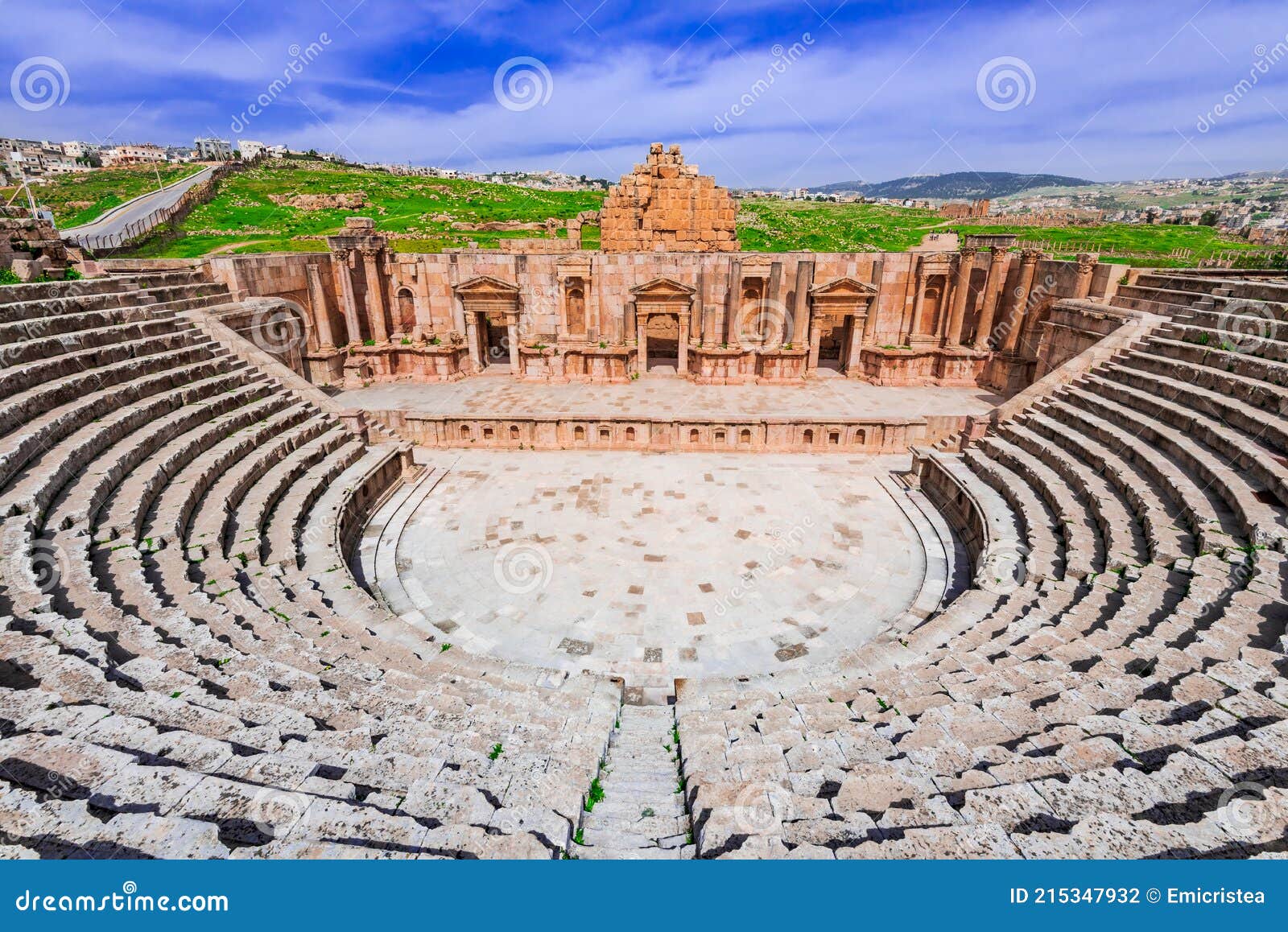 Jerash, Jordan - Roman Theater Stock Photo - Image of gerasa ...