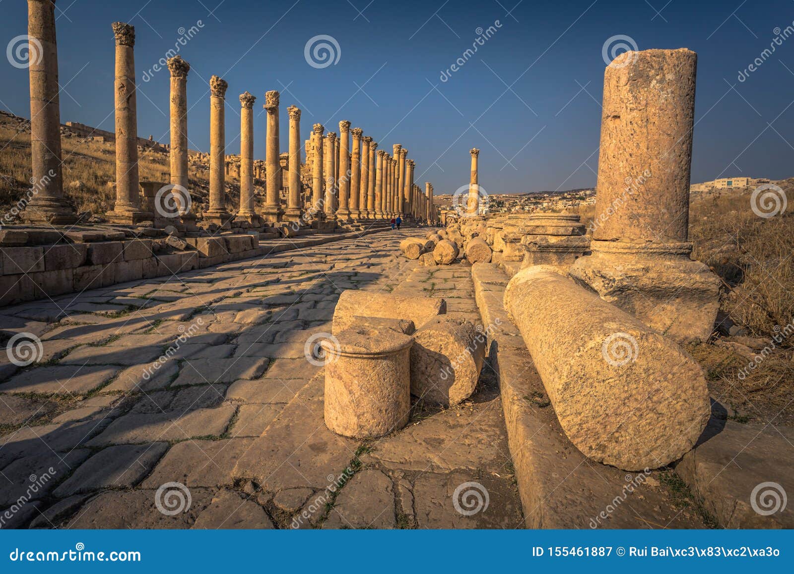 Jerash - September 29, 2018: Ancient Roman Ruins of Jerash, Jordan ...