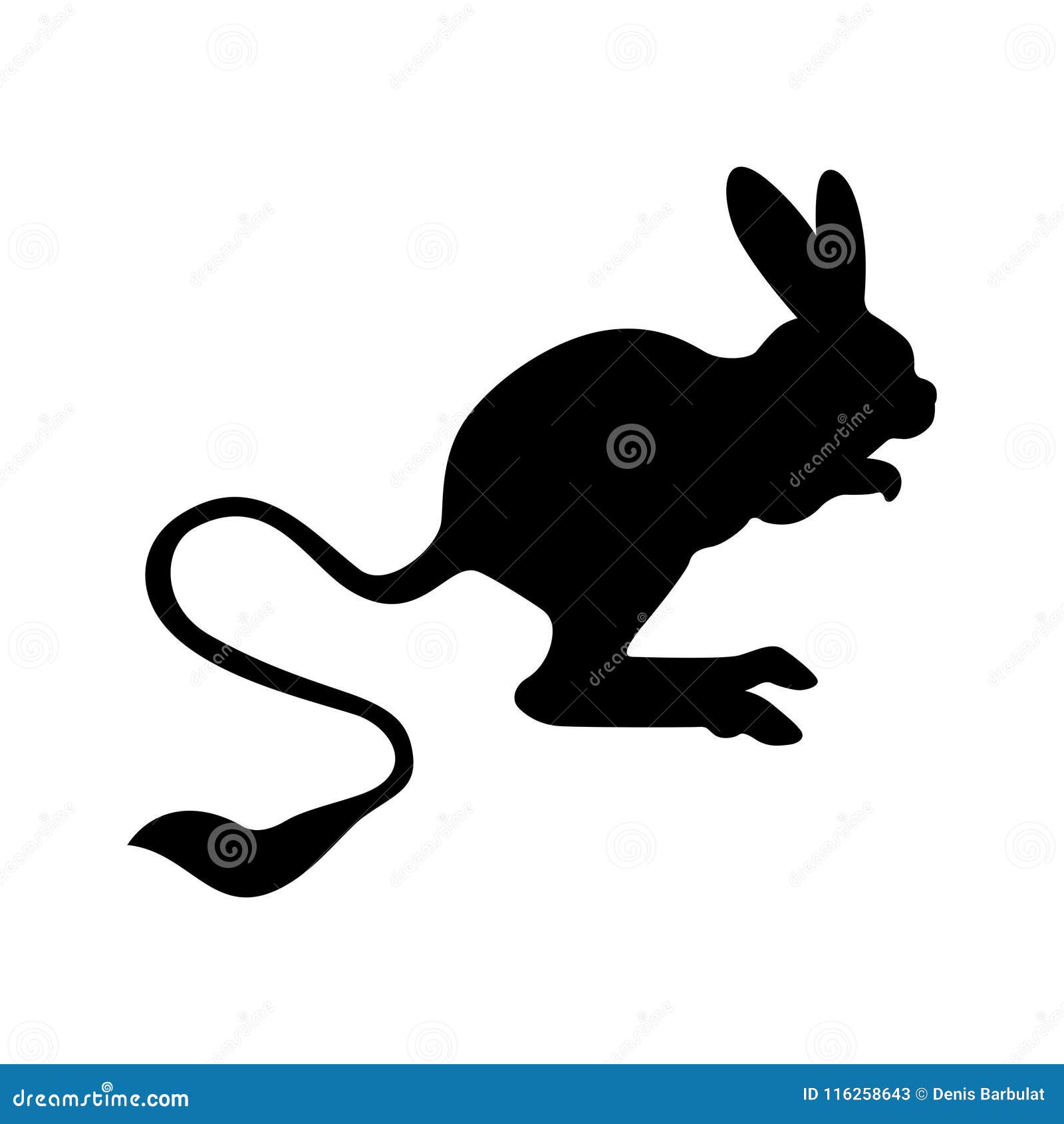Jerboa stock vector. Illustration of icon, jerboa, rodent - 116258643