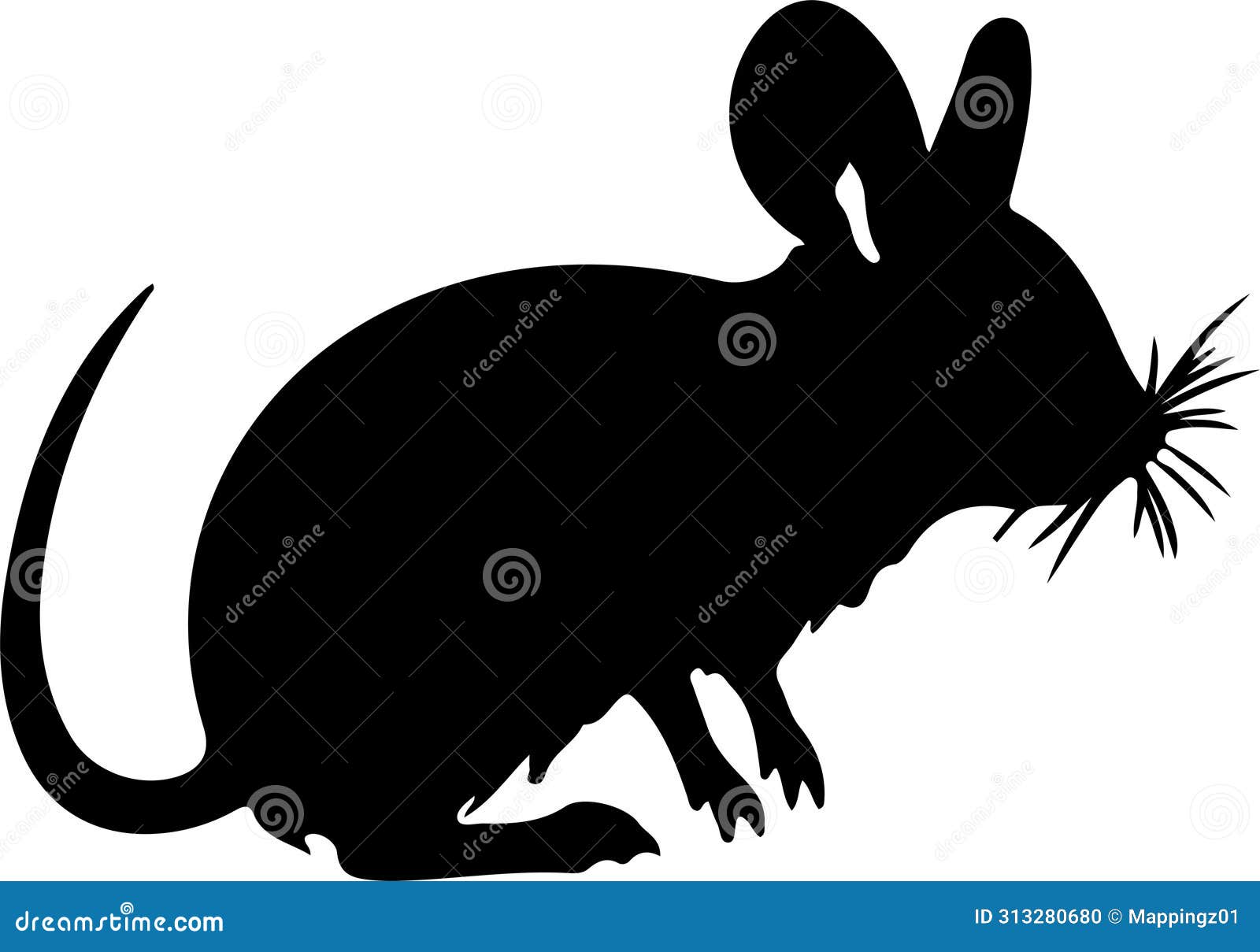 Jerboa Black Silhouette Generative Ai Stock Vector - Illustration of ...