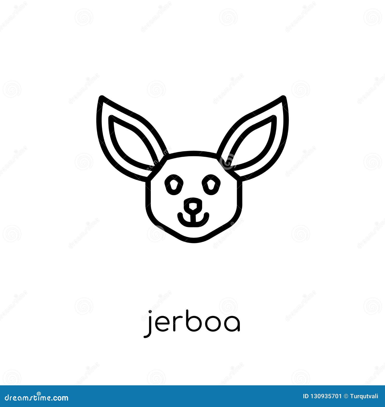 Jerboa Icon. Trendy Modern Flat Linear Vector Jerboa Icon on White ...
