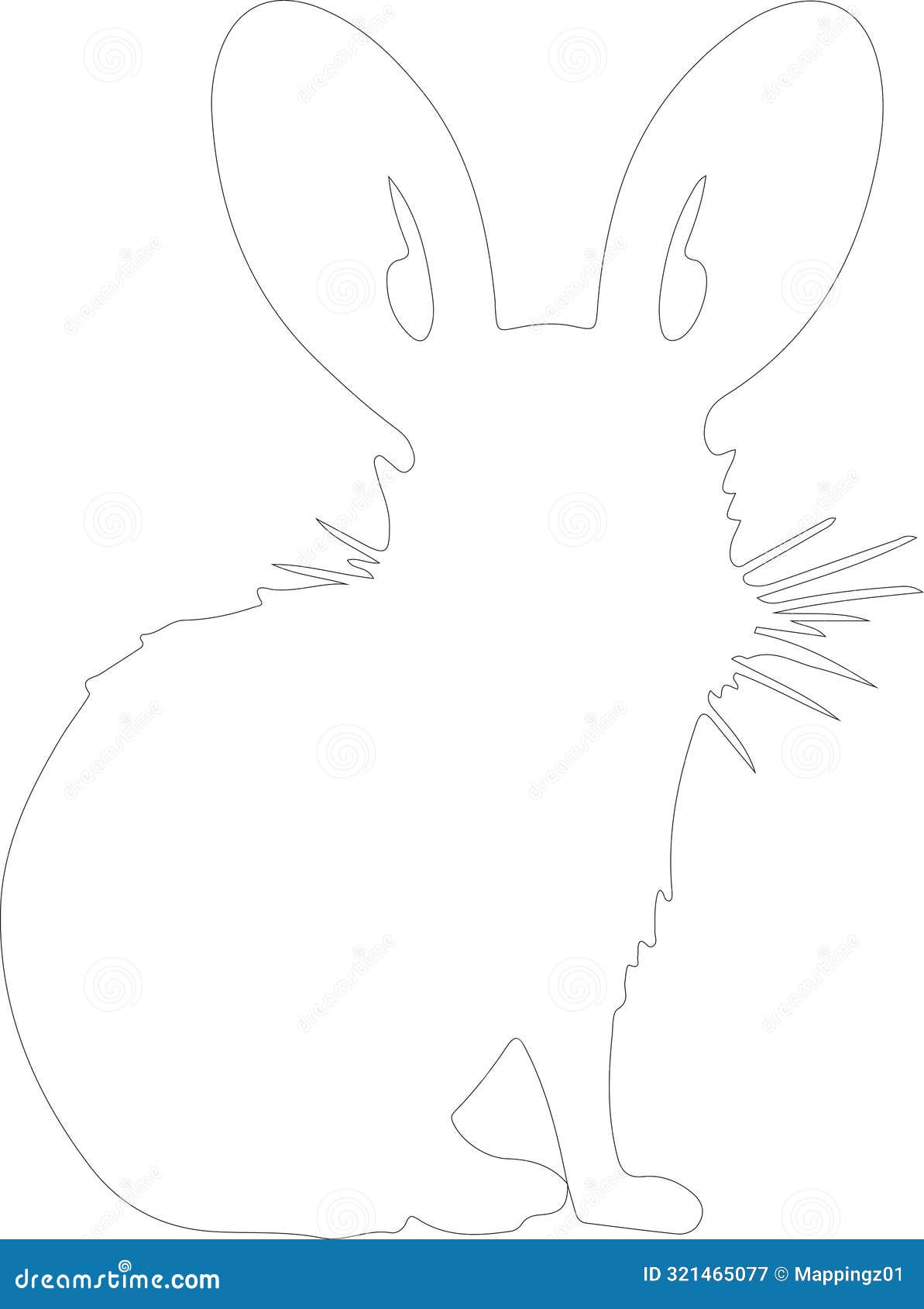 Jerboa Outline Silhouette Generative Ai Stock Vector - Illustration of ...