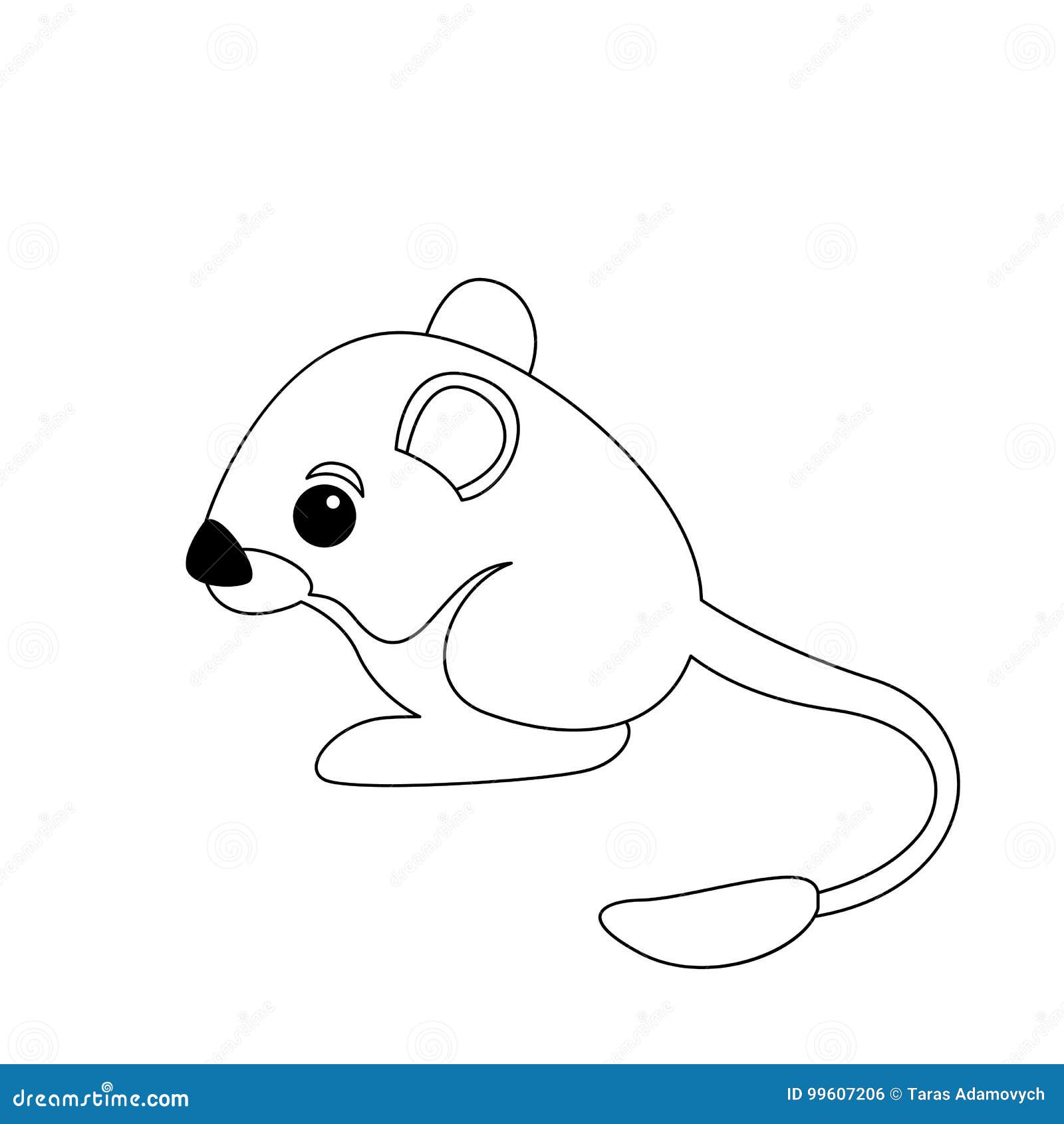 Jerboa Vector Illustration Line Drawing Stock Vector - Illustration of ...