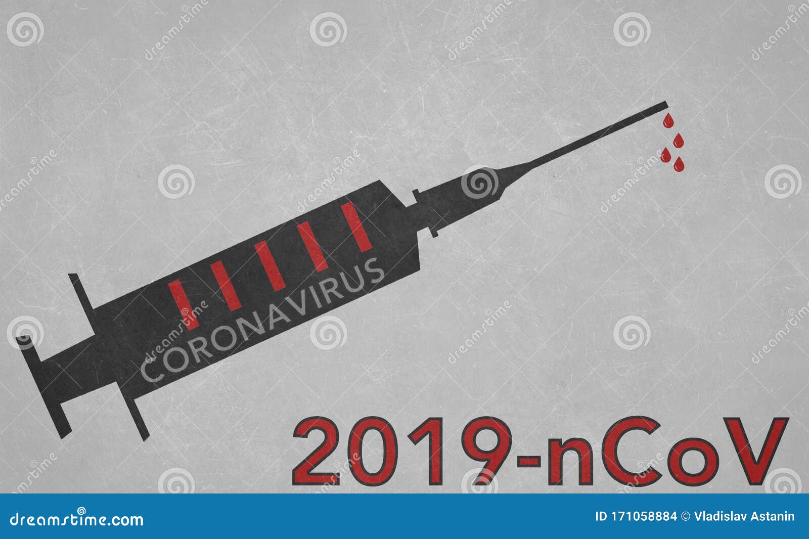 Jeringa Con Sangre Infectada Con El Coronavirus 2019-ncov Stock de ...