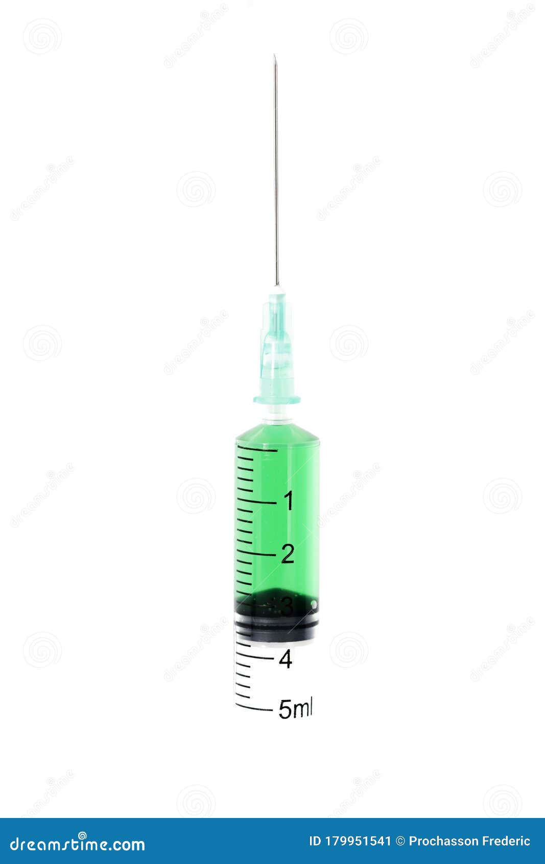 Jeringa con suero verde imagen de archivo. Imagen de insulina - 179951541