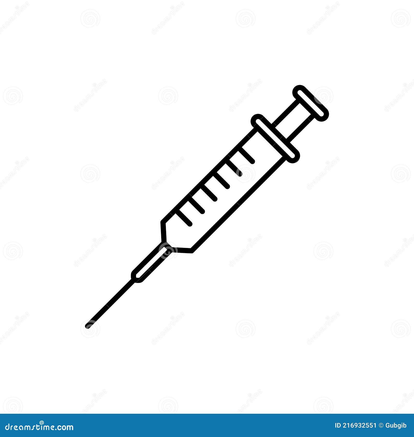 Jeringa Vector Icono Sobre Fondo Blanco Ilustración del Vector ...