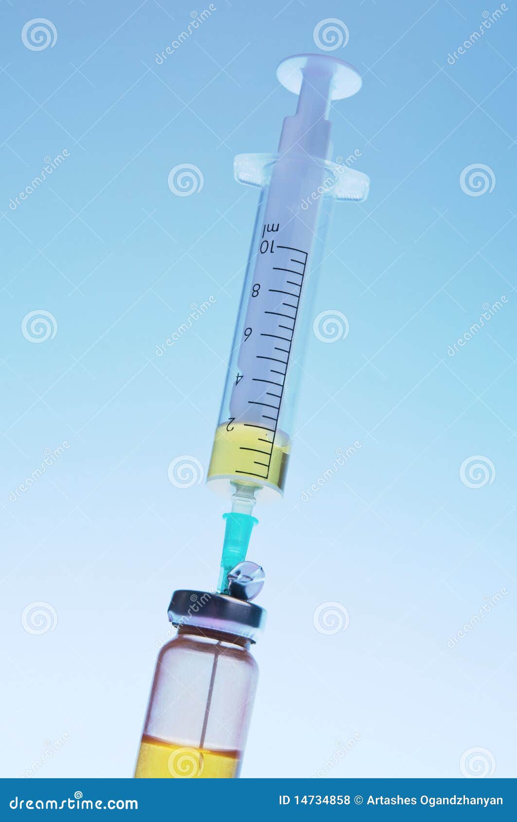 Jeringuilla foto de archivo. Imagen de frasco, ciencia - 14734858