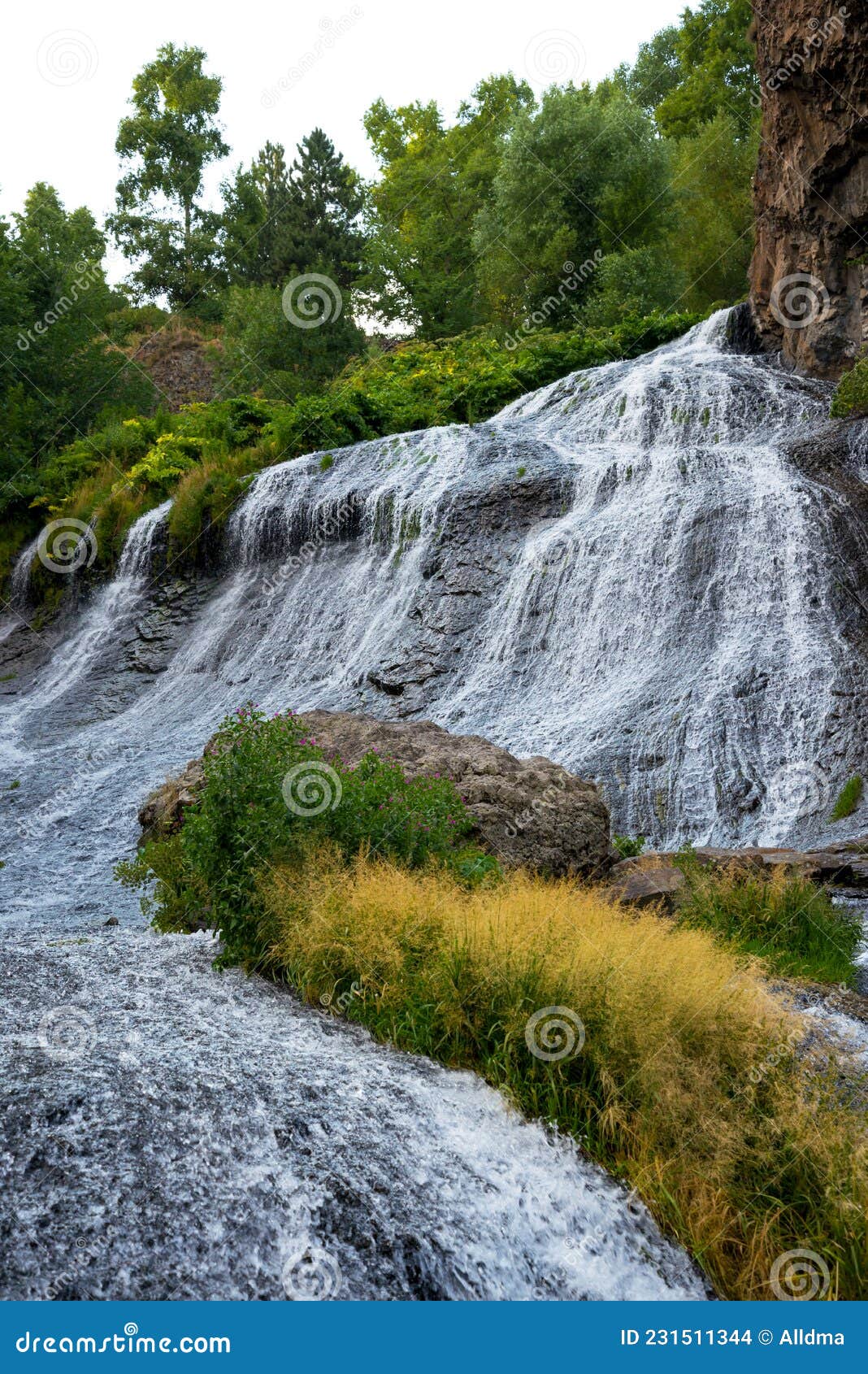 Jermuk Waterfall on Arpa River in Armenia Stock Photo - Image of water ...