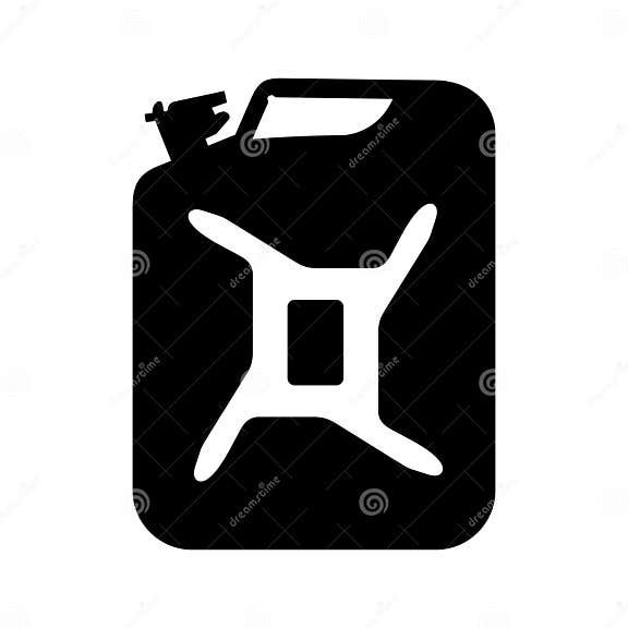 Jerrycan stock vector. Illustration of liquid, silhouette - 86047838