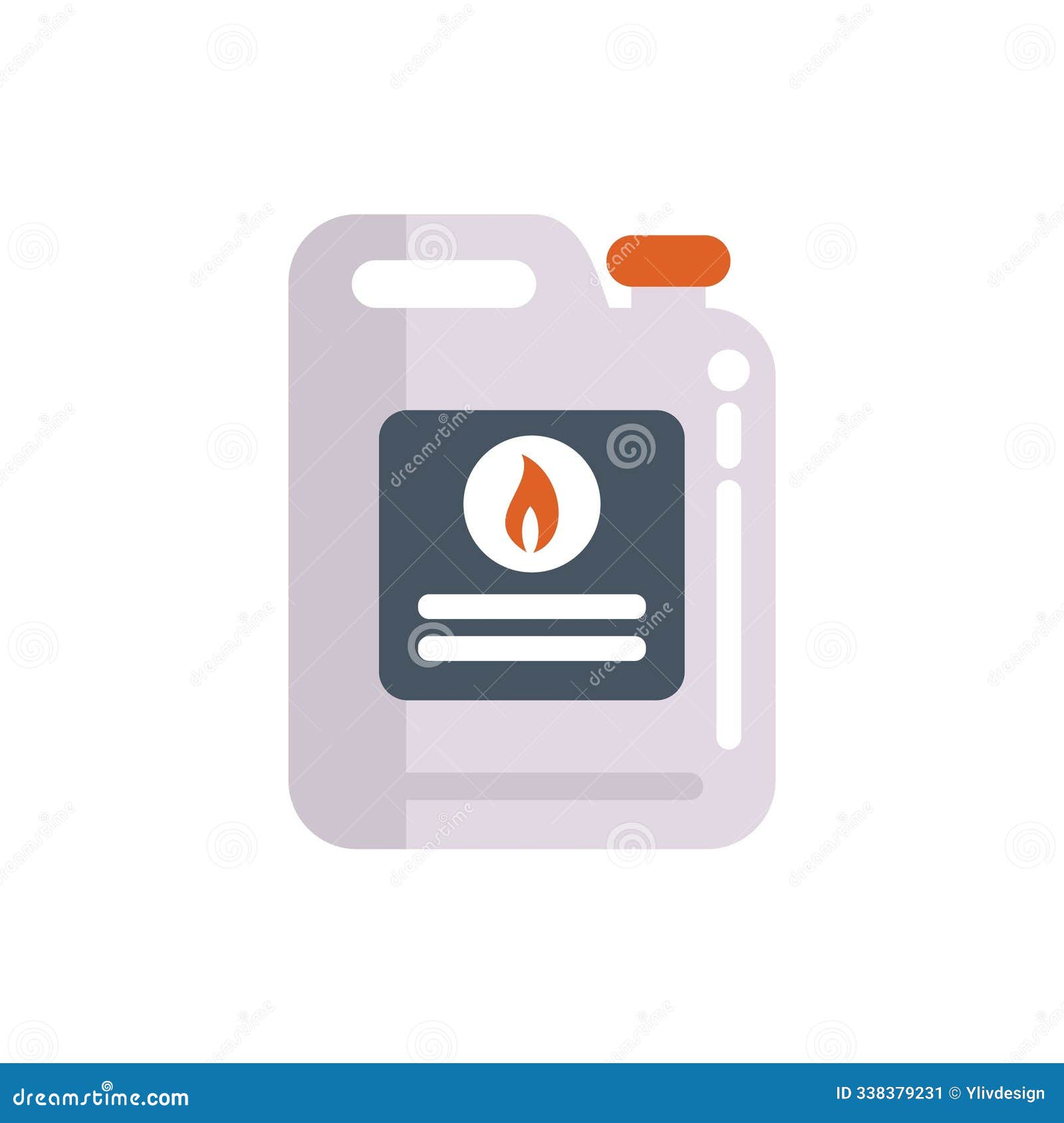 Jerrycan with Flammable Liquid Showing Warning Sign Flat Icon Design ...