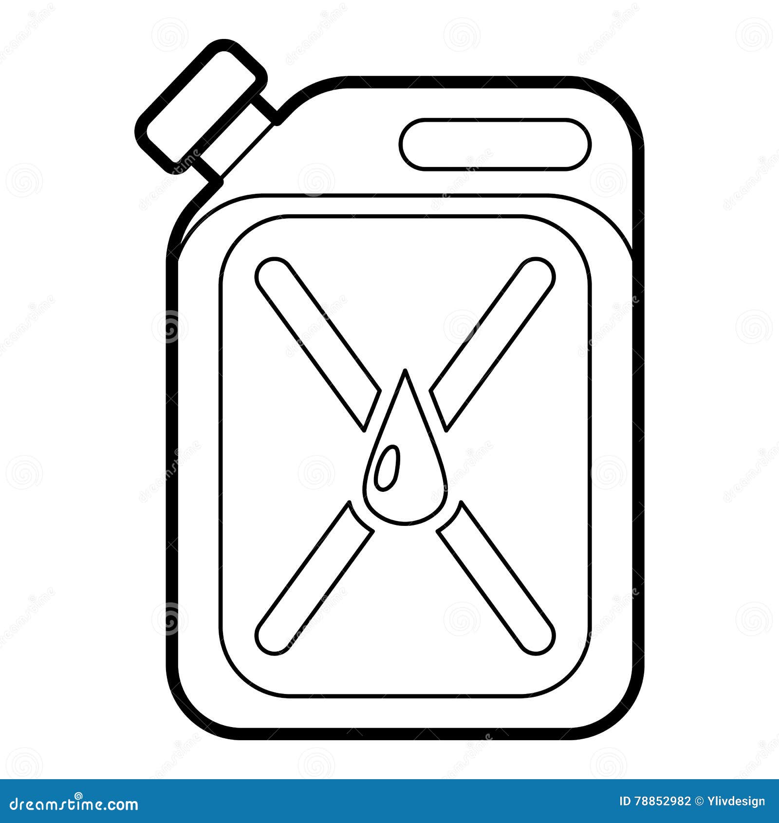 Jerrycan Icon, Outline Style Stock Vector - Illustration of liquid ...