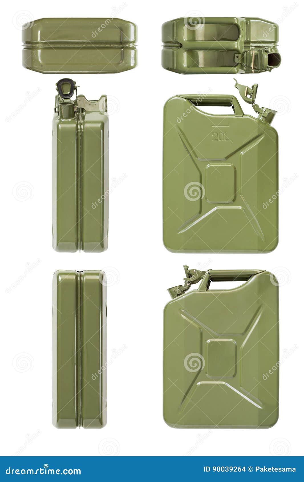 Jerrycan projections set stock photo. Image of jerrican - 90039264