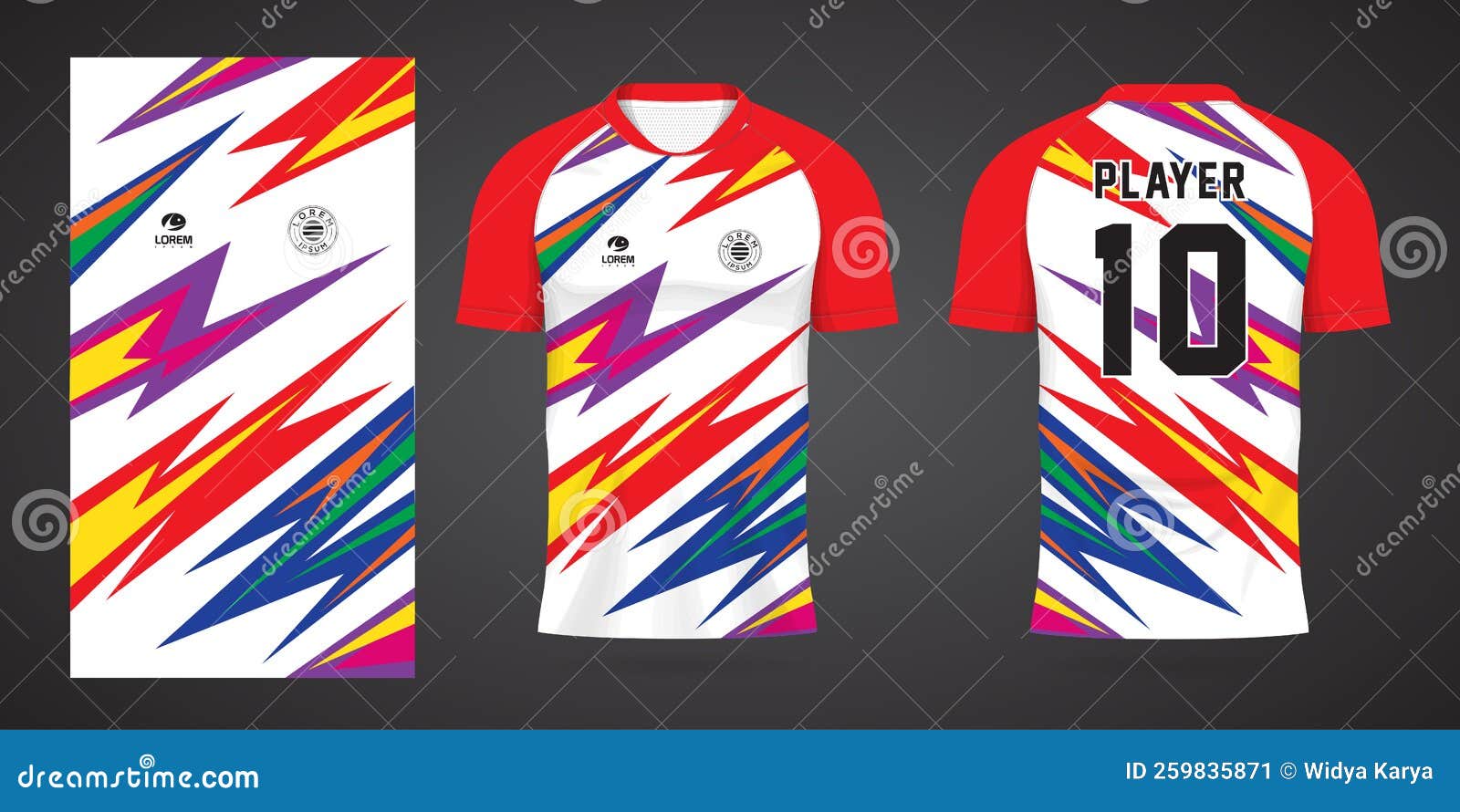 Colorful Jersey Sport Design Template Stock Illustration - Illustration ...