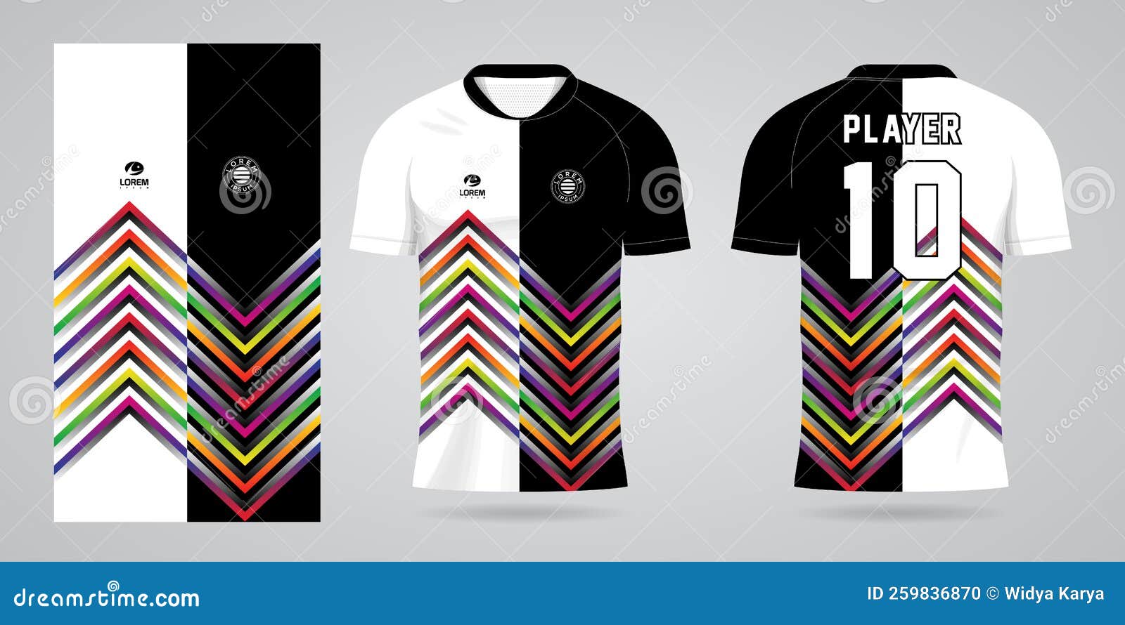 Colorful Jersey Sport Design Template Stock Vector - Illustration of ...