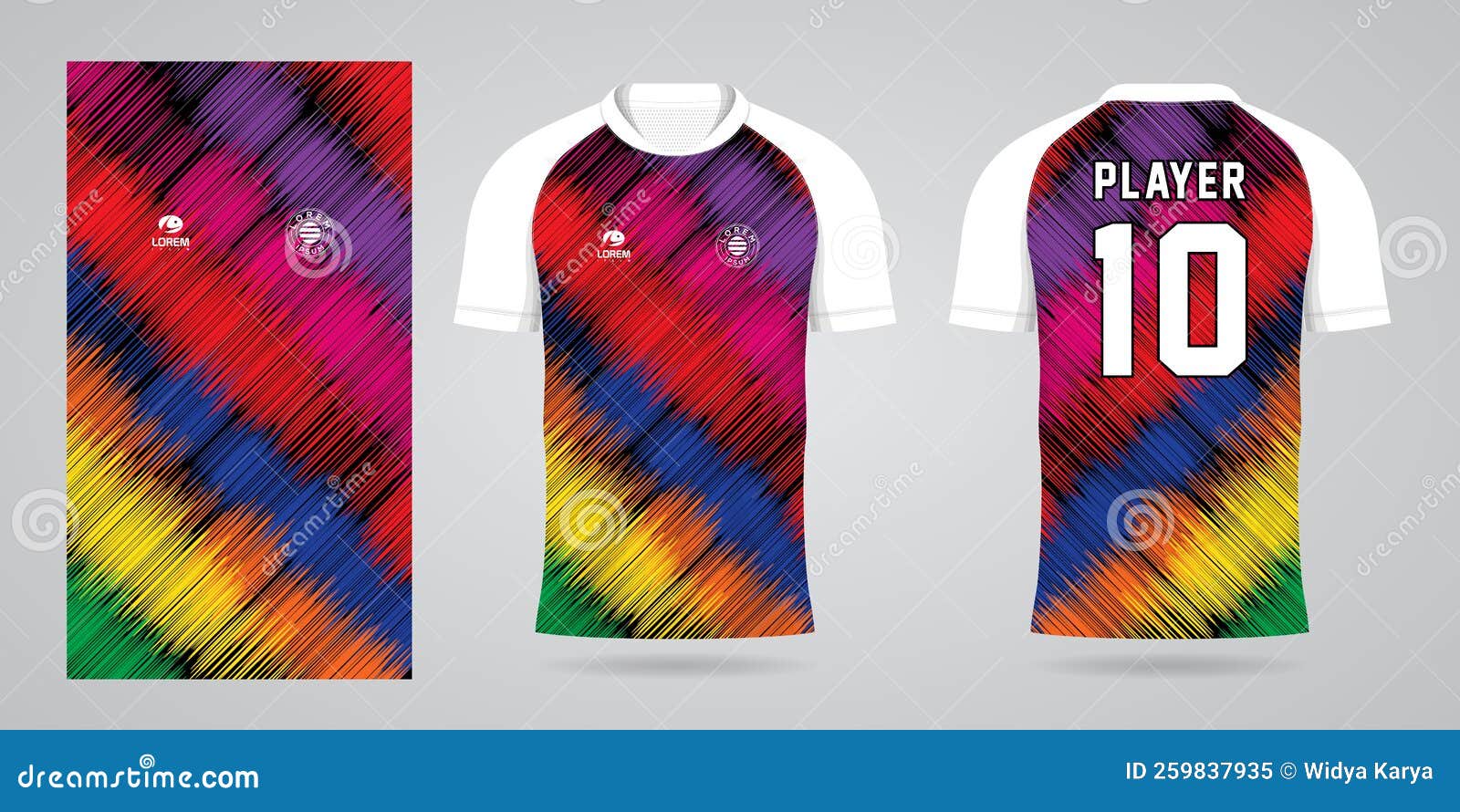 Colorful Jersey Sport Design Template Stock Vector - Illustration of ...