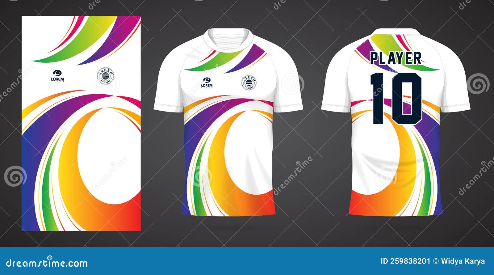 Colorful Jersey Sport Design Template Stock Illustration - Illustration ...