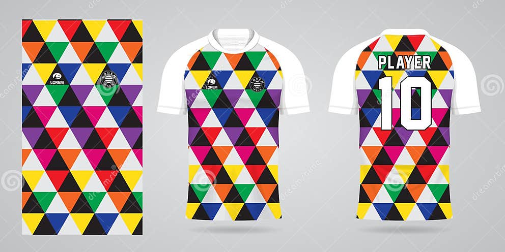 Colorful Jersey Sport Design Template Stock Vector - Illustration of ...