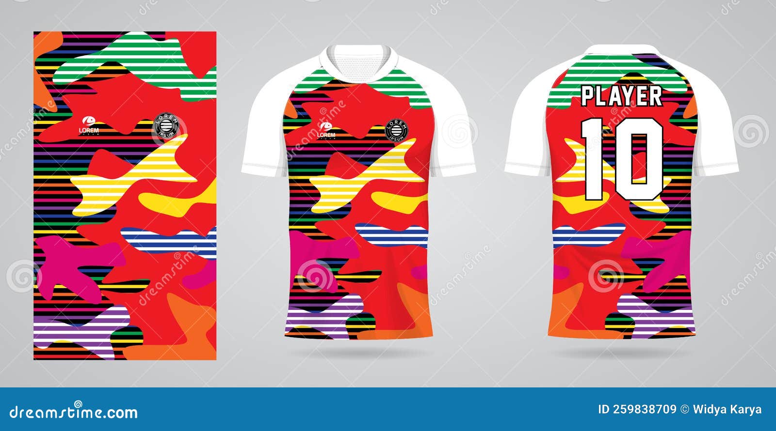 Colorful Jersey Sport Design Template Stock Vector - Illustration of ...
