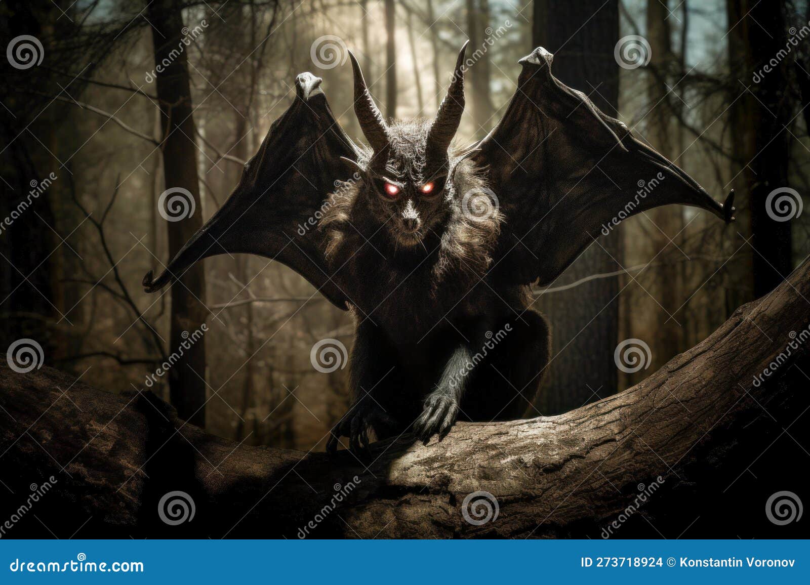 Jersey Devil Lurking in the Eerie Pine Barrens Forest of New Jersey ...