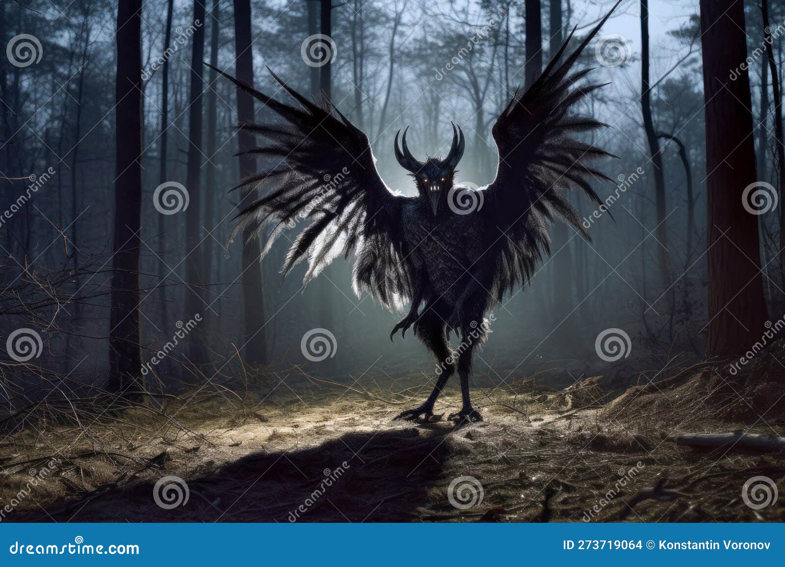 Jersey Devil Lurking in the Eerie Pine Barrens Forest of New Jersey ...