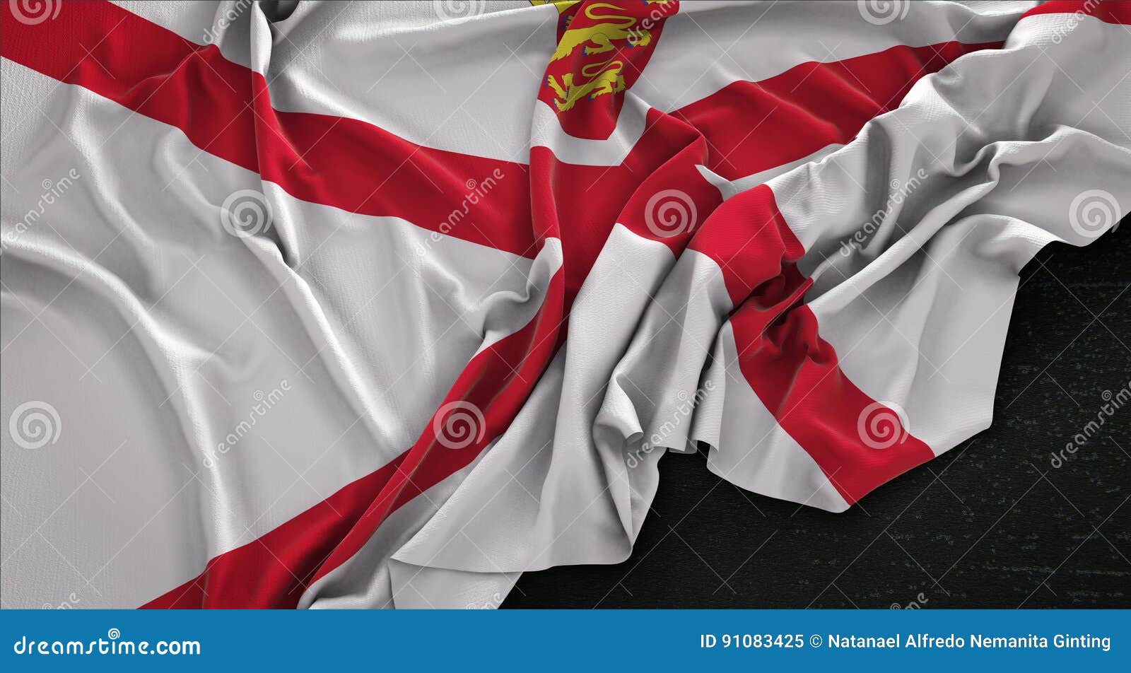 Jersey Flag And MK2 Frag Grenade In Red Blood. Concept For Terror ...