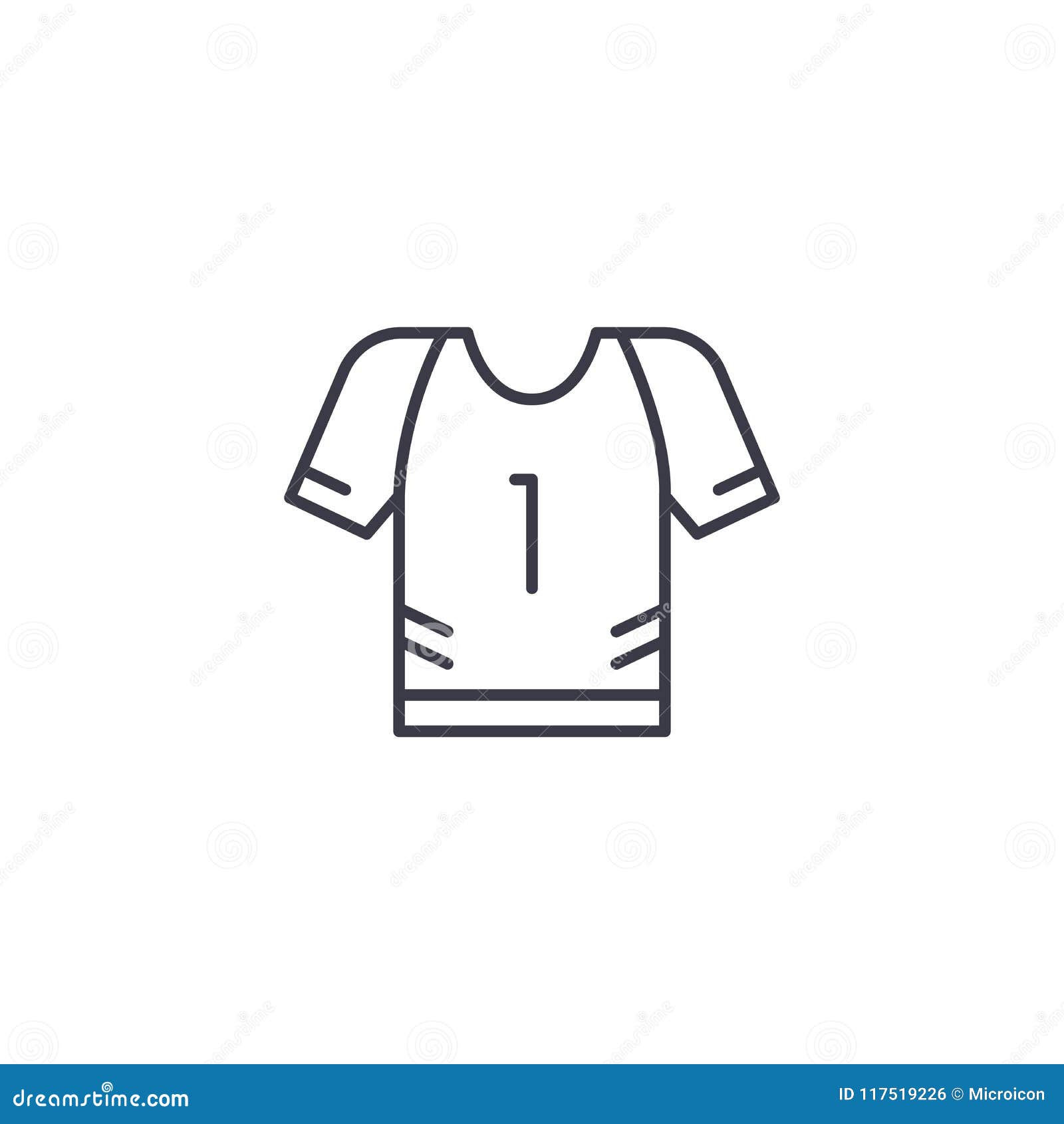 Jersey Linear Icon Concept. Jersey Line Vector Sign, Symbol ...