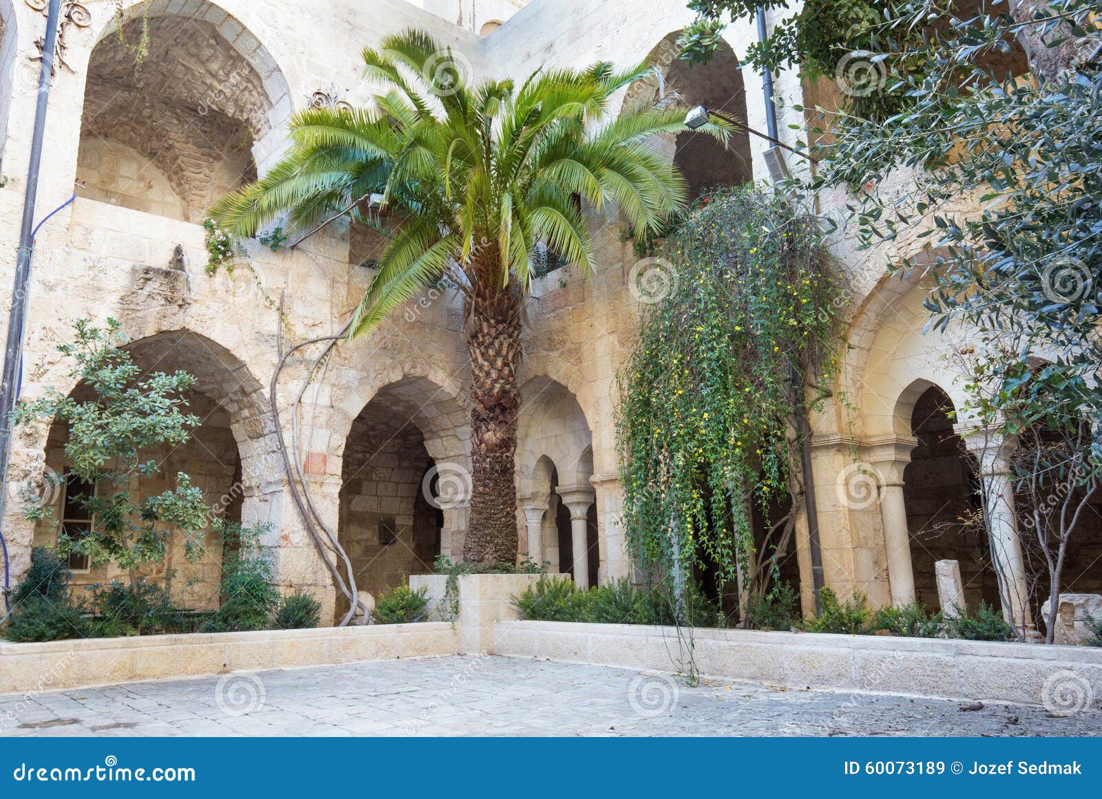 Jerusalem - the Atrium of the Church of the Redeemer. Stock Image ...