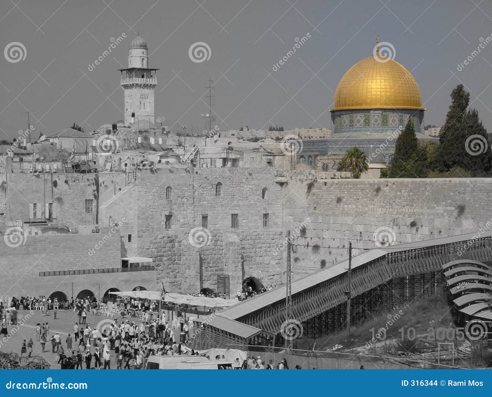 Jerusalem Gold and Black and White Editorial Stock Image - Image of ...