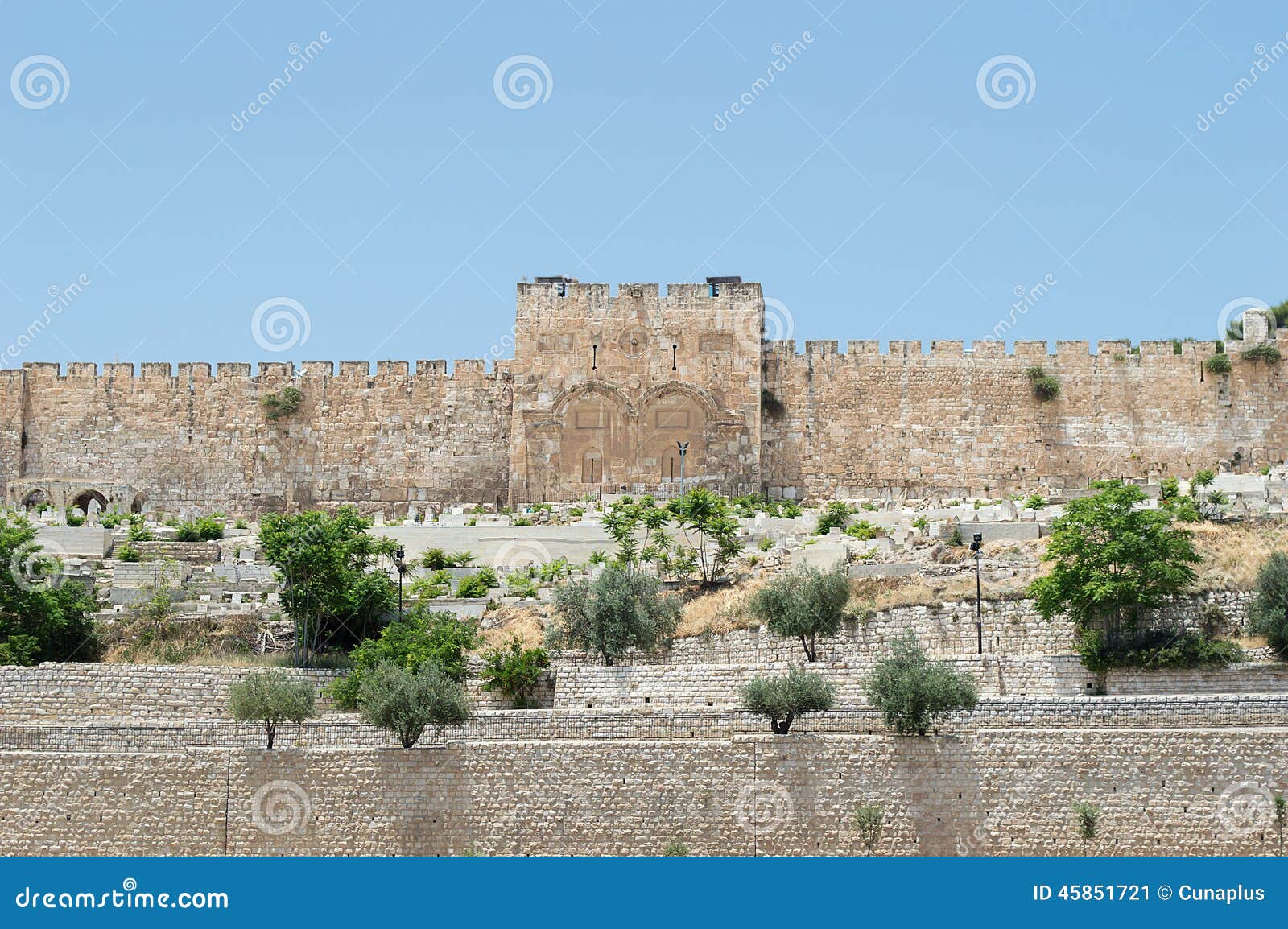 Jerusalem Golden Gate stock image. Image of facade, history - 45851721
