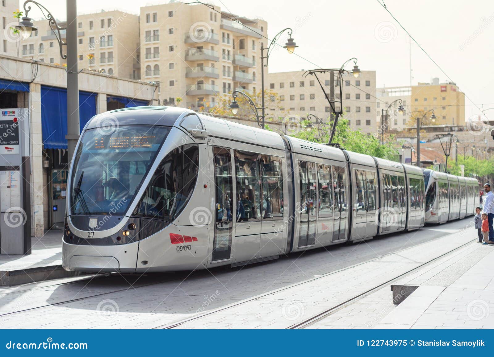 JERUSALEM, ISRAEL - APRIL 2017: Modern Tram in Jerusalem Editorial ...