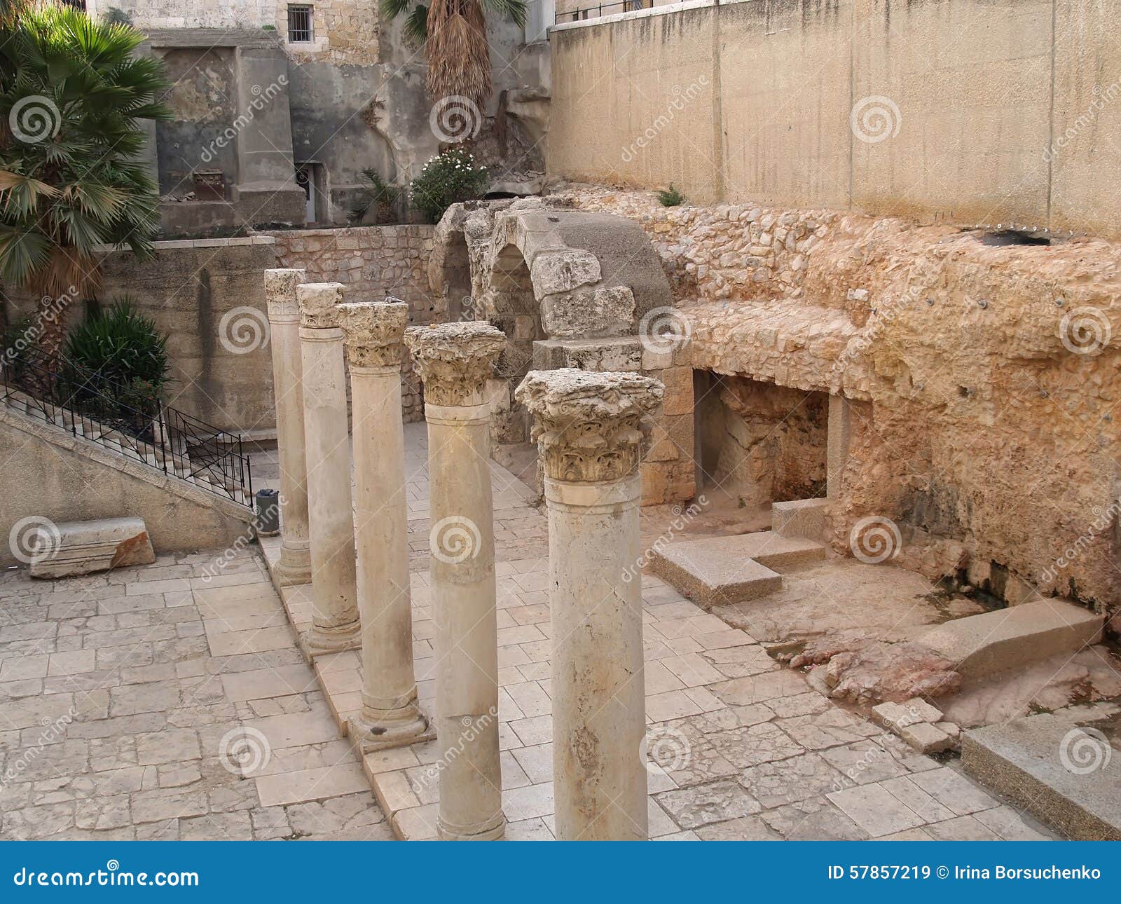 JERUSALEM, ISRAEL. Columns Jerusalem Stock Image - Image of ...
