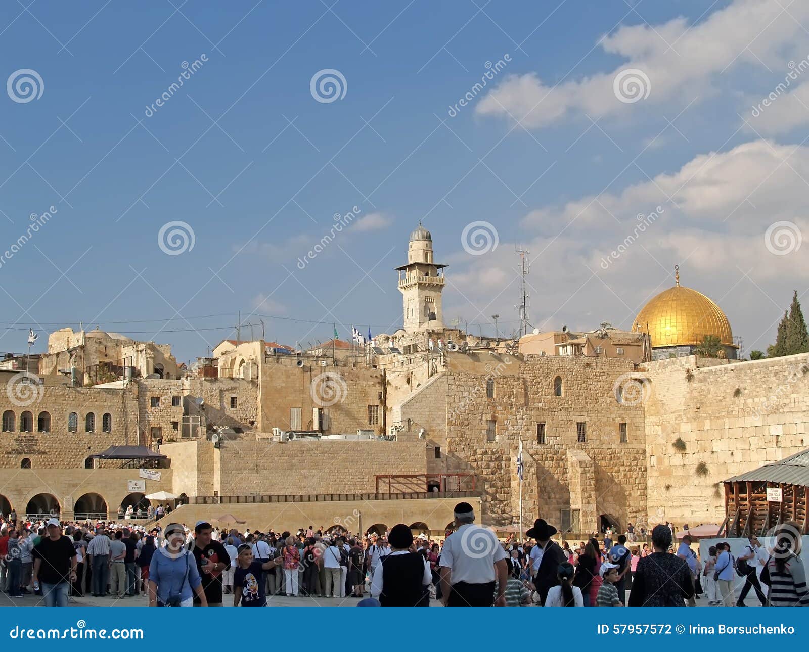 JERUSALEM, ISRAEL. Crowds of Pilgrims and Tourists on the Square in ... JERUSALEM, ISRAEL. Crowds of Pilgrims and Tourists on the Square in ...