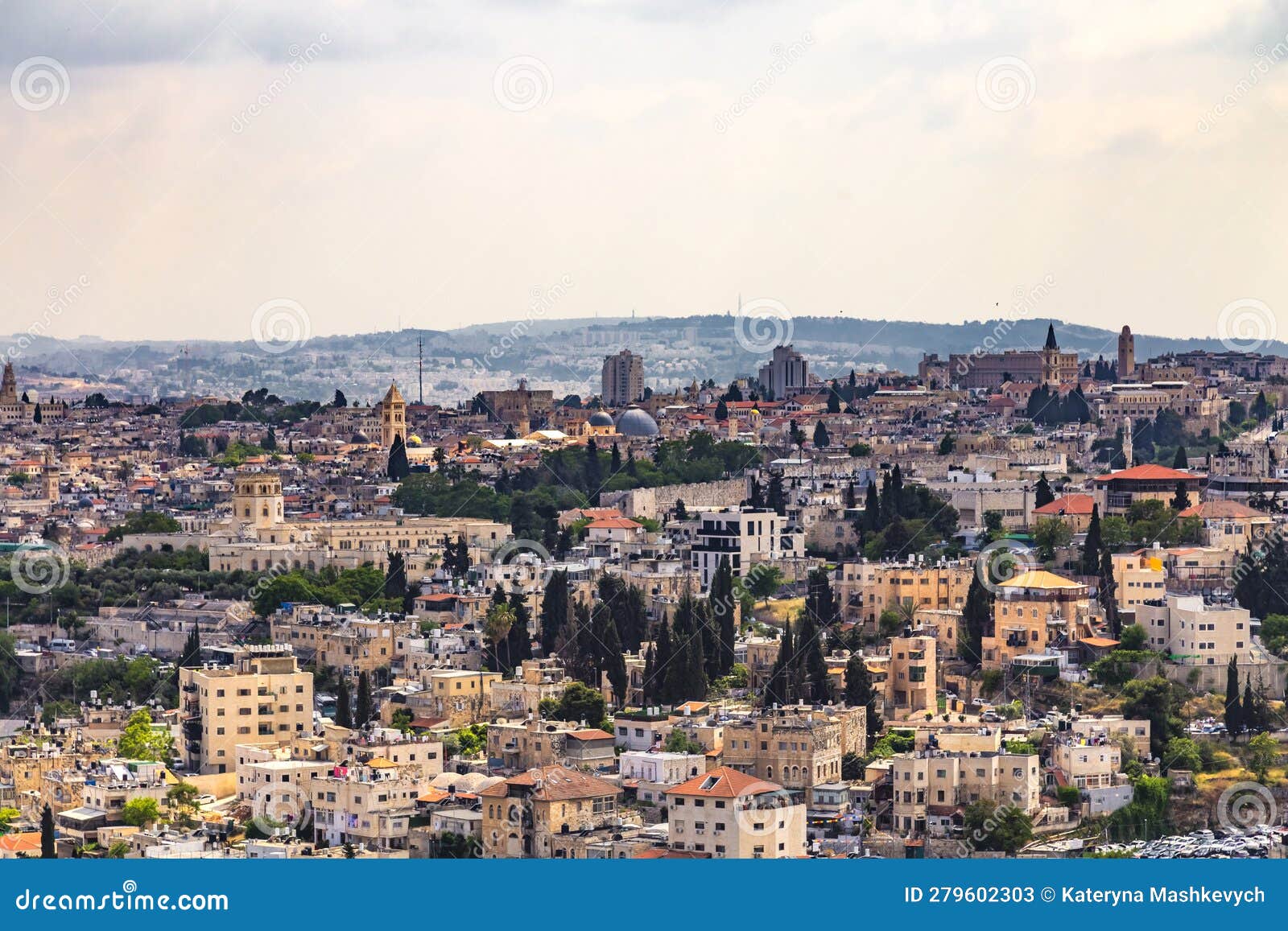 Jerusalem, Israel, Old City. Panoramic View from the Hebrew University ...