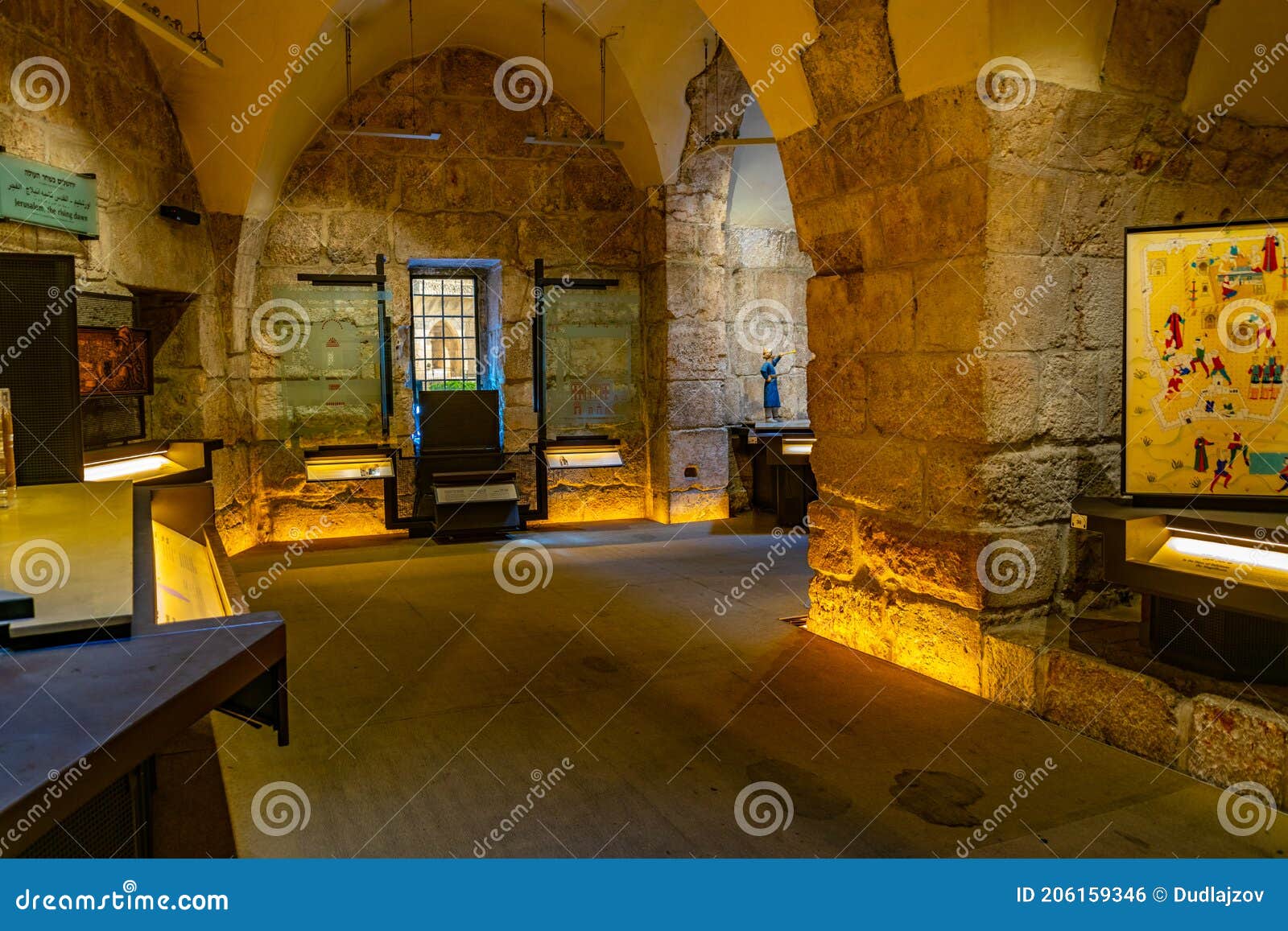 JERUSALEM, ISRAEL, SEPTEMBER 8, 2018: Historical Museum Inside of the ...